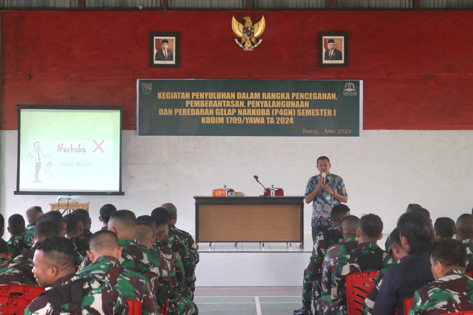 Kodim 1709/Yawa Gelar Penyuluhan P4GN Semester I Tahun 2024 - MEPAGO.CO